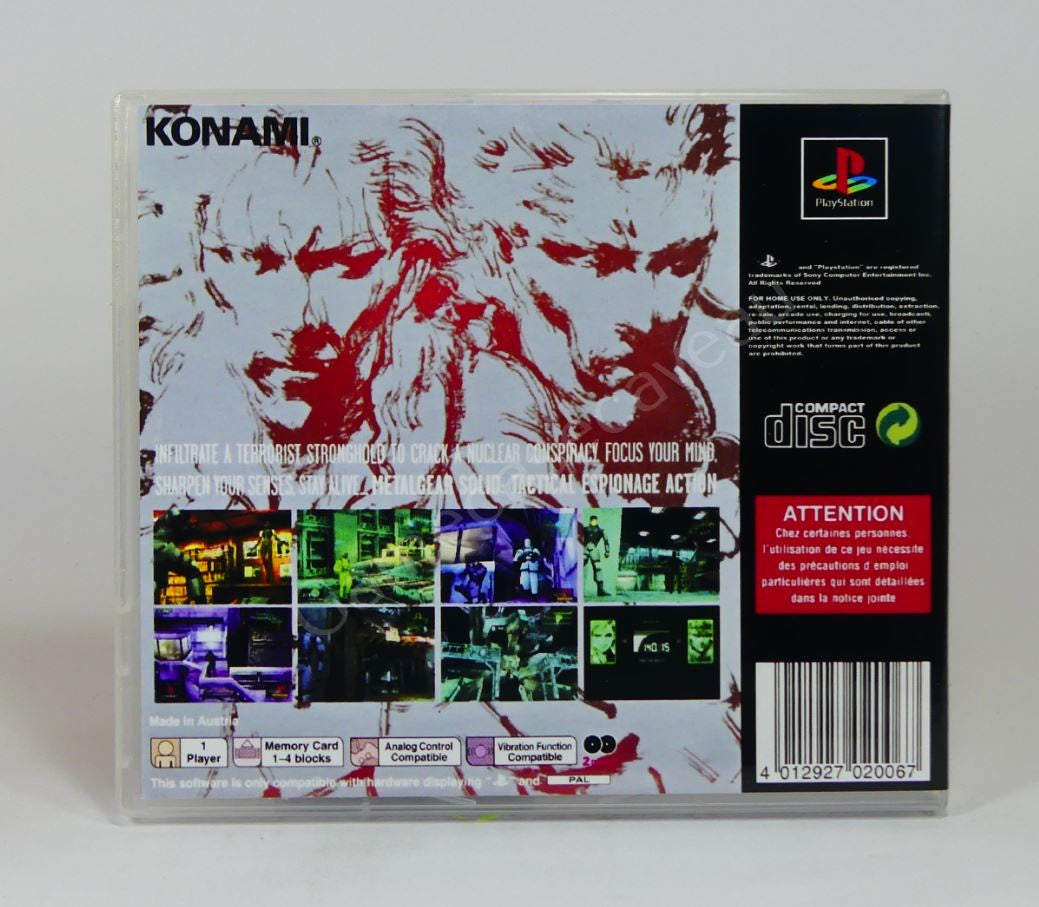 Metal Gear Solid - PS1 Replacement Case – GameCaseCaveAU